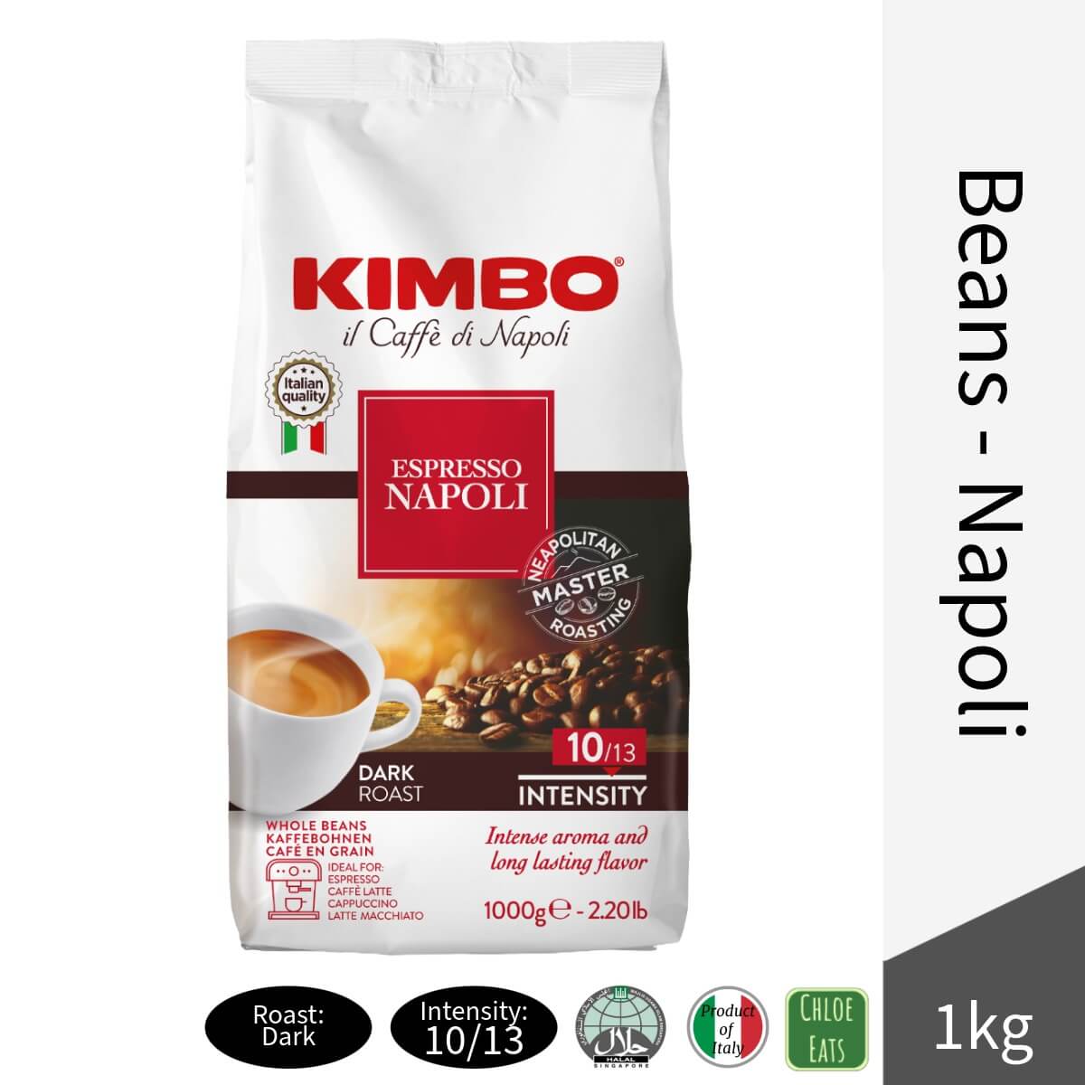 Kimbo Espresso Napoli Italian Coffee Beans 1kg — Chloe Eats